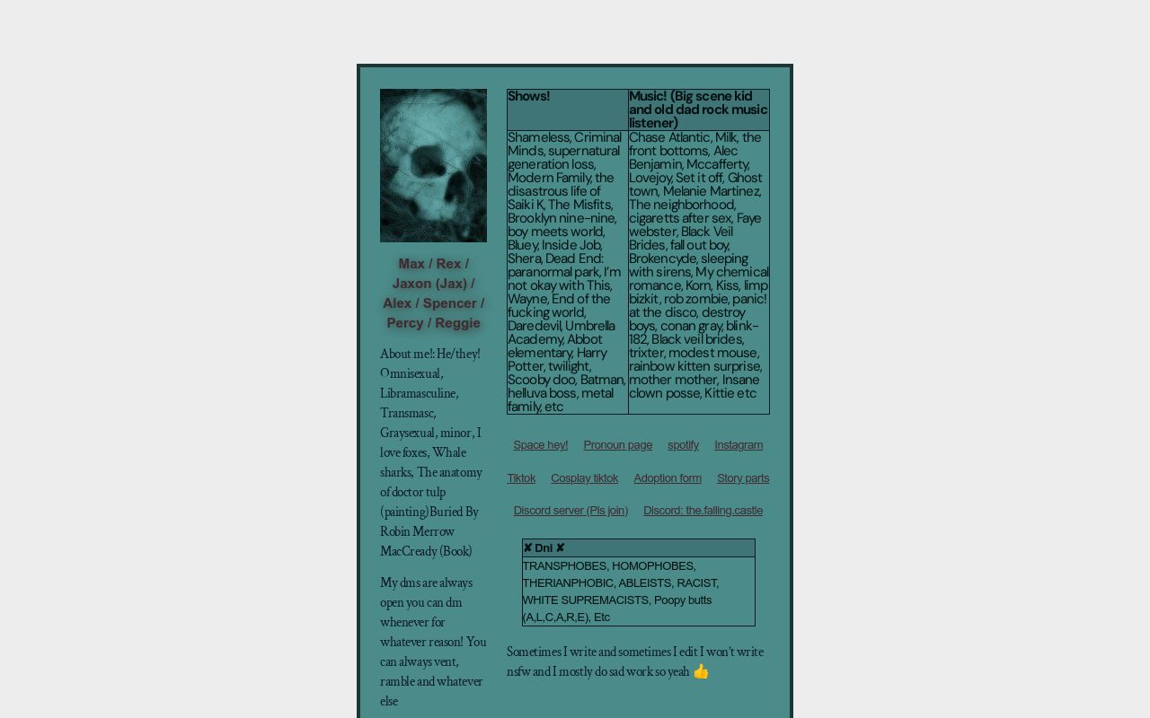 Max / Rex / Jax (Or Jaxson) / Alex / Spencer / Reggie